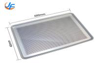 China Alusteel 16 Gauge 18x26 Inch Wire in Rim Aluminum Perforated Bun Sheet Pan 400x600mm for sale