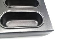 China Aluminum Nonstick Cupcake Tray Oval Shape Custom Size for Wholesale Bakeries for sale
