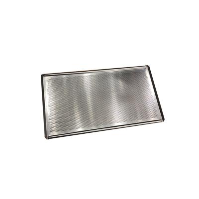 China RK Bakeware 1.5mm Aluminum Perforated Flat Tray 600x400mm Swage Edge Baking Pan for sale