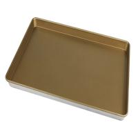 China NSF Nonstick Round Corner Corrugated Aluminum Baking Sheet Pan 230C Oven Safe Custom Size for sale