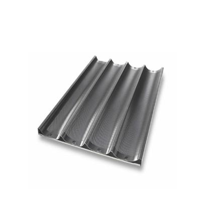 China Aluminum Alloy Baguette Tray 800x600mm NSF Durashield Coating for Commercial Bakery for sale