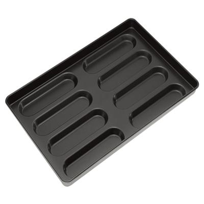 China Aluminum Alloy Nonstick Hotdog Pan Hamburger Bun Bread Baking Tray NSF Certified 230C for sale