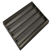 China Aluminum Alloy Nonstick Hotdog Pan Hamburger Bun Bread Baking Tray NSF Certified 230C for sale