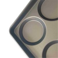 China Commercial Nonstick Hamburger Bun Baking Tray 4.5 Inch 5 Inch Aluminized Steel for sale