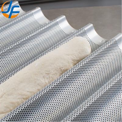 China 5 Loaf Nonstick Aluminum Baguette Baking Pan 600x400mm Eurogliss French Bread Tray for sale