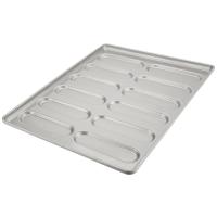 China Glazed Aluminized Steel Hoagie Bun Pan 12 Molds 600x400mm Commercial Bakery Tray for sale