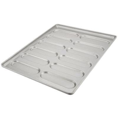 China Aluminized Steel Hoagie Bun Pan 600x400mm Nonstick Hotdog Tray for Bakeries for sale