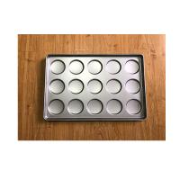 China Aluminized Steel 15 Cavity Hamburger Bun Cookie Pan 17.75 x 25.75 Inch for Bakery for sale