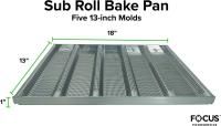 China RK Bakeware NSF Commercial 5 Count 3 Inch Sub Sandwich Roll Pan Baking Tray for sale