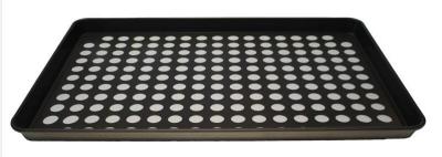 China Aluminum Perforated Bagel Pizza Screen 18x13x1.05 Inch Half Thickness 1.0mm Baking Tray for sale