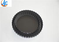 China NSF Round Fluted Hard Coat Aluminum Pie Pan 9 3/8 Inch Removable Bottom for sale