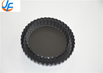 China NSF Round Fluted Hard Coat Aluminum Pie Pan 9 3/8 Inch Removable Bottom for sale