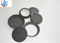China NSF Round Fluted Hard Coat Aluminum Pie Pan 9 3/8 Inch Removable Bottom for sale