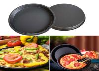 China Custom Round Cake Pan NSF Hard Coat Carbon Steel Pizza Pan 6-12 Inch for sale