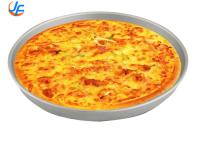 China NSF Round Aluminum Cake Pan 245x180x30mm Commercial Pizza Tray Tinplate for sale