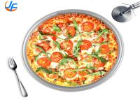 China NSF Round Aluminum Cake Pan 245x180x30mm Commercial Pizza Tray Tinplate for sale