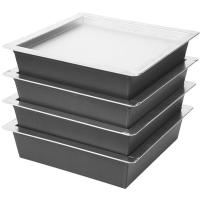 China Hard Coat Anodized Rectangle Aluminum Detroit Pizza Pan 14 Gauge 76° Nesting for sale