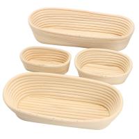 China Round Handmade Natural Rattan Proofing Basket 100PCS MOQ Eco-Friendly Bread Baking Basket for sale