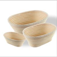 China Round Handmade Natural Rattan Proofing Basket 100PCS MOQ Eco-Friendly Bread Baking Basket for sale