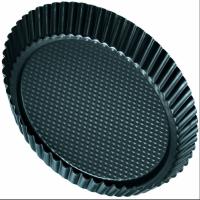 China NSF Nonstick Carbon Steel Round Pizza Pan 16 Inch Loose Bottom Tart Pan for Foodservice for sale