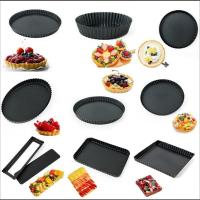 China Hard Coat Fluted Round Aluminum Pizza Pan 16 Inch Nonstick Carbon Steel Bakeware for sale