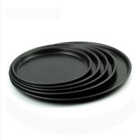 China Hard Anodized Aluminum Pizza Pan 18 Gauge 5052 Alloy Commercial Bakery Pizza Tray for sale