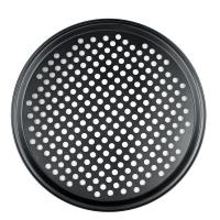 China Nonstick Aluminum Pizza Disk with Rim 18-Gauge 5052 Hard Coat Anodized for Bakery for sale