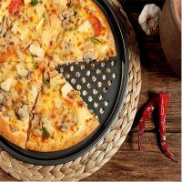 China Nonstick Aluminum Pizza Disk with Rim 18-Gauge 5052 Hard Coat Anodized for Bakery for sale