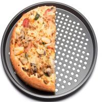 China Nonstick Aluminum Pizza Disk with Rim 18-Gauge 5052 Hard Coat Anodized for Bakery for sale