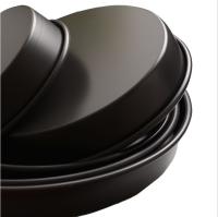 China Hard Coat Anodized Aluminum Pizza Pan 12 Inch Commercial Deep Dish Pizza Tray for sale