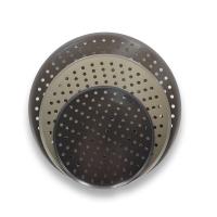China NSF Commercial Perforated Aluminum Pizza Disk Pan 9 12 15 Inch Hard Coat Bakeware for sale