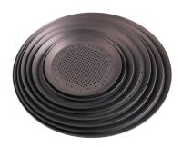 China NSF Hard Anodized Aluminum Perforated Pizza Pan 18 Gauge 40 Percent Airflow for Commercial Use for sale