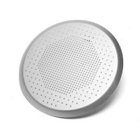 China NSF Hard Anodized Aluminum Perforated Pizza Pan 18 Gauge 40 Percent Airflow for Commercial Use for sale