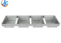 China NSF Commercial 4-Strap Aluminized Steel Bread Loaf Pan 9x4.5x2.75 Inch 26 Gauge for sale