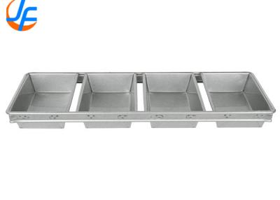 China NSF Commercial 4-Strap Aluminized Steel Bread Loaf Pan 9x4.5x2.75 Inch 26 Gauge for sale