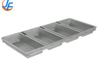 China NSF Commercial 4-Strap Aluminized Steel Bread Loaf Pan 9x4.5x2.75 Inch 26 Gauge for sale