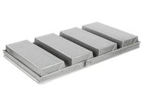 China RK Bakeware 4-Strap Nonstick Bread Loaf Pan 26 Gauge Aluminized Steel 1.5 lb Capacity for sale