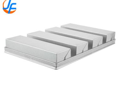 China 4 Strap Glazed Aluminized Steel Pullman Bread Loaf Pan 13 x 4 x 4 Inch NSF 650g for sale