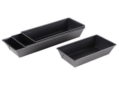 China Mini Champagne Aluminum Loaf Pan 154x86x47mm Nonstick Carbon Steel Pullman Bread Pan for sale