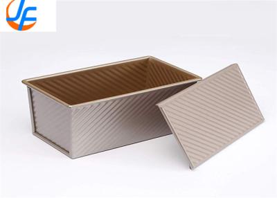 China Corrugated Aluminum Loaf Pan 680g Nonstick Pullman Bread Pan 0.6mm Thickness for sale