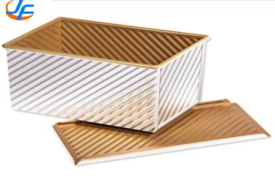 China NSF Nonstick Pullman Bread Loaf Pan Fluted Pan with Lid 8.5x4.8x4.5 Inch Custom Size for sale