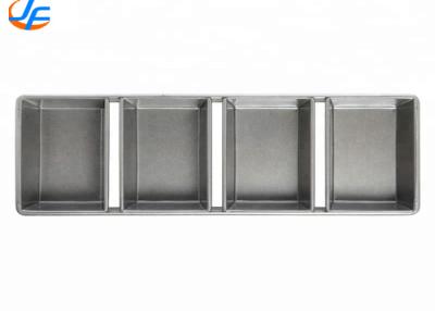China 4 Strap Aluminized Bread Pan Set Pullman Loaf Pan 1.0mm Thickness Commercial Grade for sale