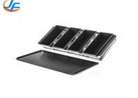 China NSF Commercial Nonstick Pullman Bread Mould 4 Straps 1.0mm Aluminum 262x105mm for sale