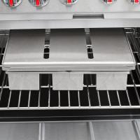 China Aluminized Steel Pullman Pan Cover 16 1/4 x 14 3/8 x 1 Inch 3 Strap Non Nesting Drop Lid for sale