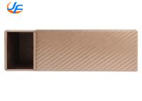 China NSF Certified Heavy Duty Carbon Steel Pullman Bread Pan 21x12x12cm Gold Nonstick for sale