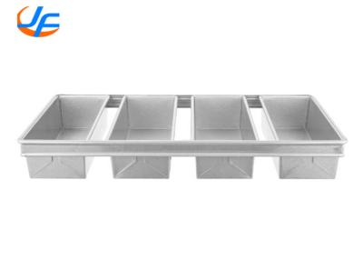 China 4-Strap Nonstick Pullman Loaf Bread Pan 680G Aluminized Steel 4 Loaves 1.5 lb Each for sale