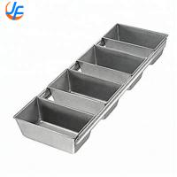China 4 Strap Silicone Glazed Aluminum Loaf Pan Set 1.0mm Thickness Commercial Grade Bread Mould for sale