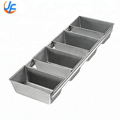 China 4 Strap Silicone Glazed Aluminum Loaf Pan Set 1.0mm Thickness Commercial Grade Bread Mould for sale