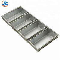 China 4 Strap Silicone Glazed Aluminum Loaf Pan Set 1.0mm Thickness Commercial Grade Bread Mould for sale