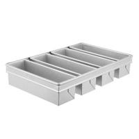 China Nonstick 4 Straps Rye Bread Pan Form 26 Gauge Aluminized Steel 4 Loaf Capacity for sale